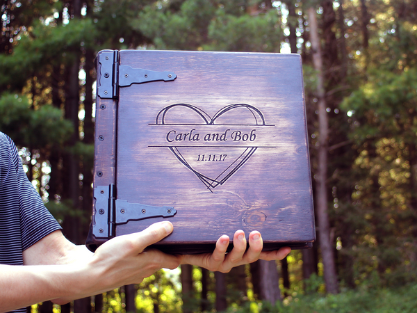 Personalized Wooden Books - Showcase Your Business, Art or Family Memories